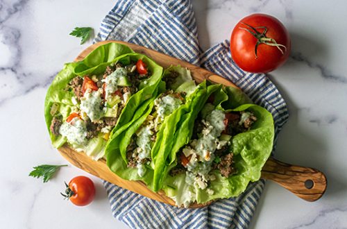 Lamb and Tzatziki Lettuce Wraps - Recipes - LifeSource Natural Foods